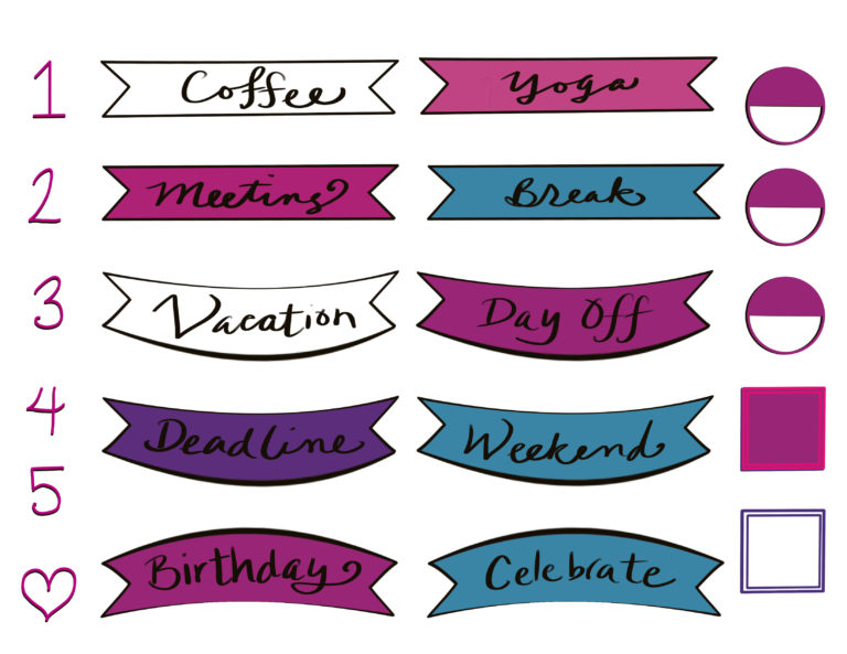 Free Digital Stickers and Planner Templates - Shiny Tiny Love Creative