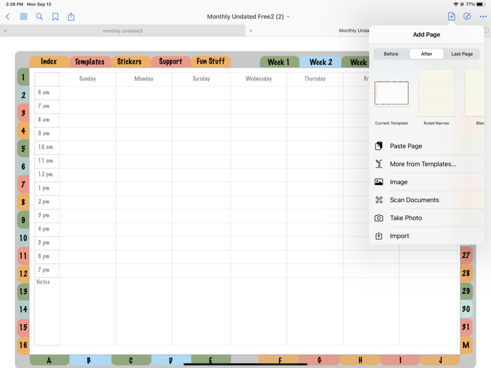 Using Digital Planner Templates in GoodNotes - Shiny Tiny Love Creative